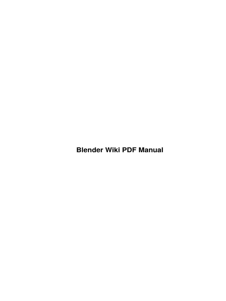 Blender PDF | PDF