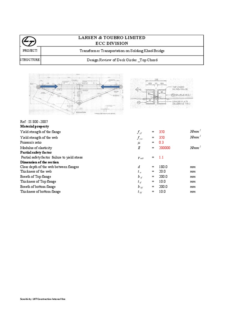 Deck Girder - Top Girder | PDF | Buckling | Bending