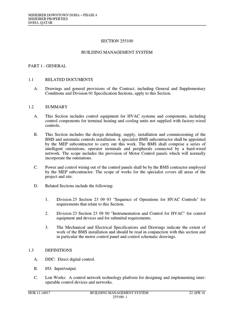 Building Management System | PDF | Electrical Wiring | Electromagnetic ...