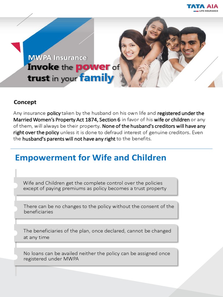 Tata MWPA - L&C Approved | PDF | Trust Law | Life Insurance