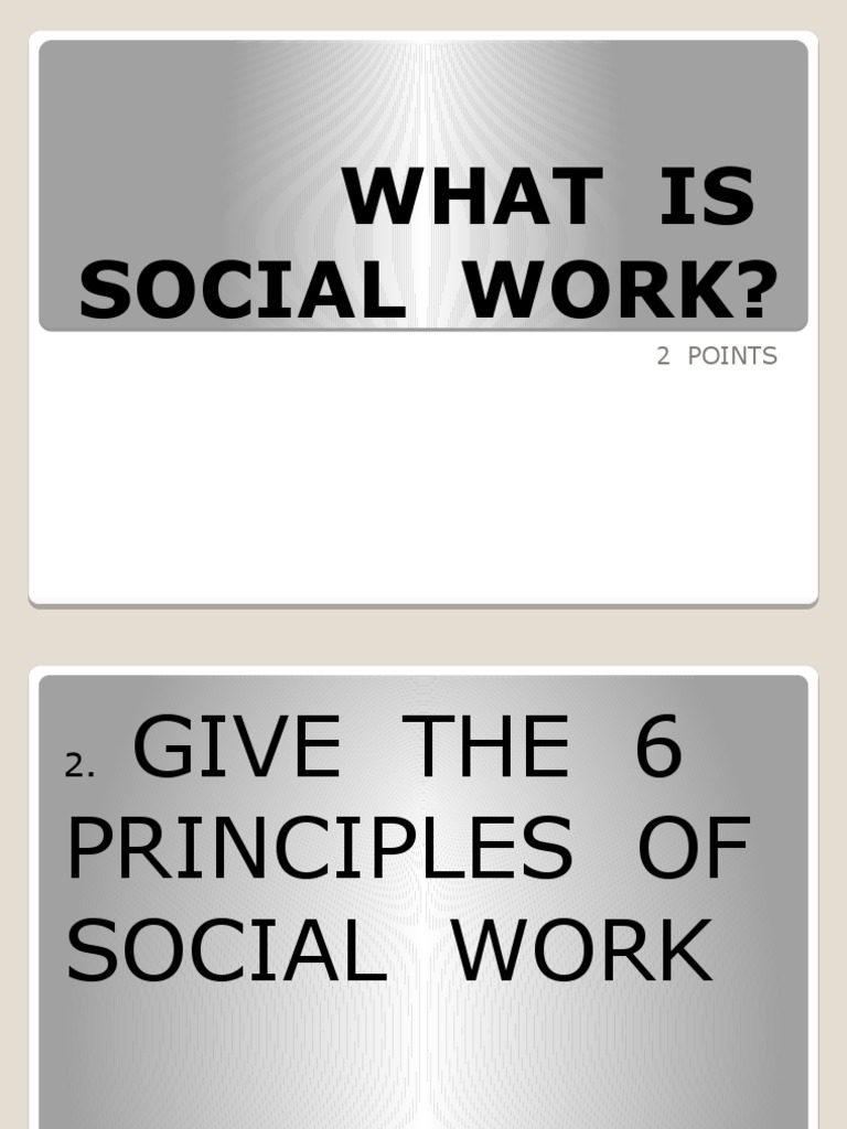 What Is Social Work Quiz1 | PDF