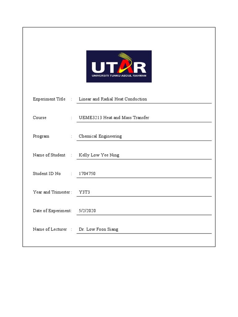 Heat and Mass Transfer Lab Report | PDF | Thermal Conduction | Heat ...