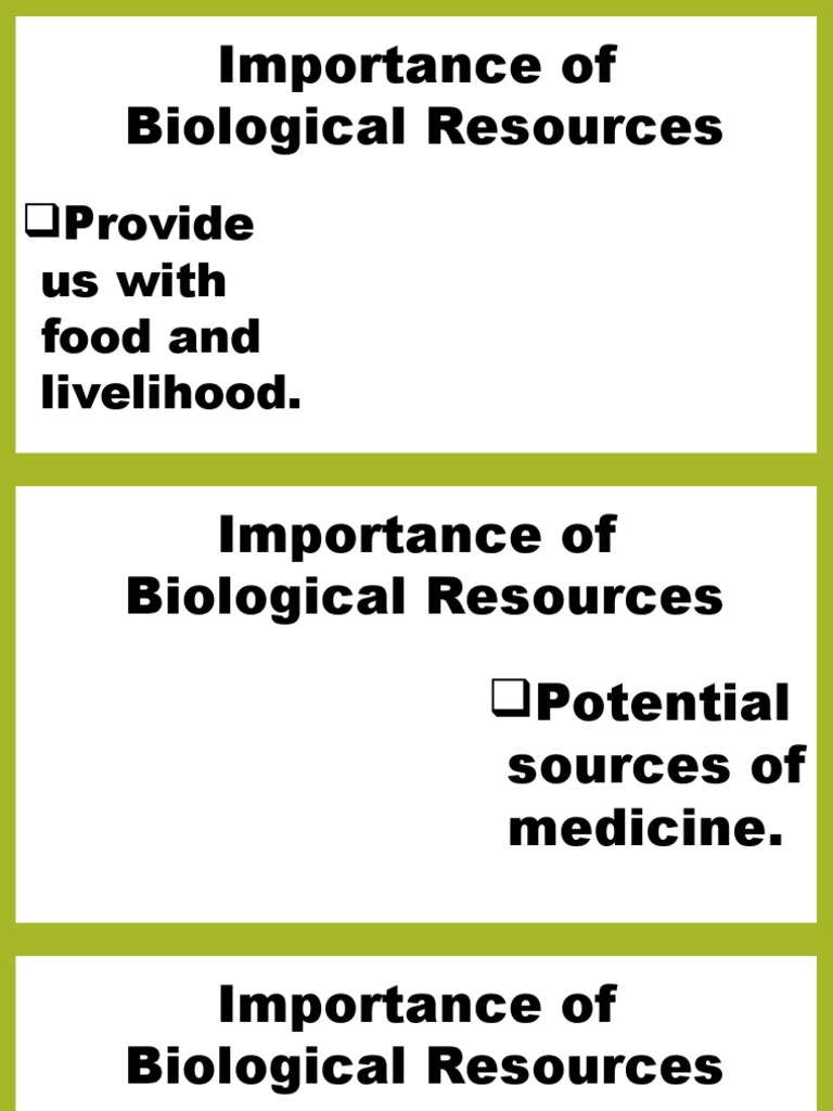 Importance of Biological Resources | PDF