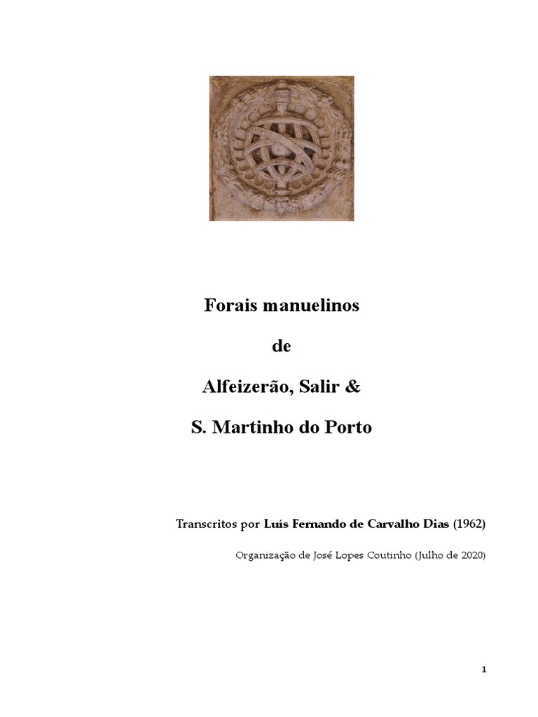 Forais Manuelinos de Alfeizerão e Região | PDF | Porto