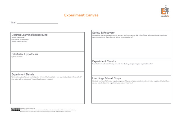 Experiment Canvas: Title | PDF