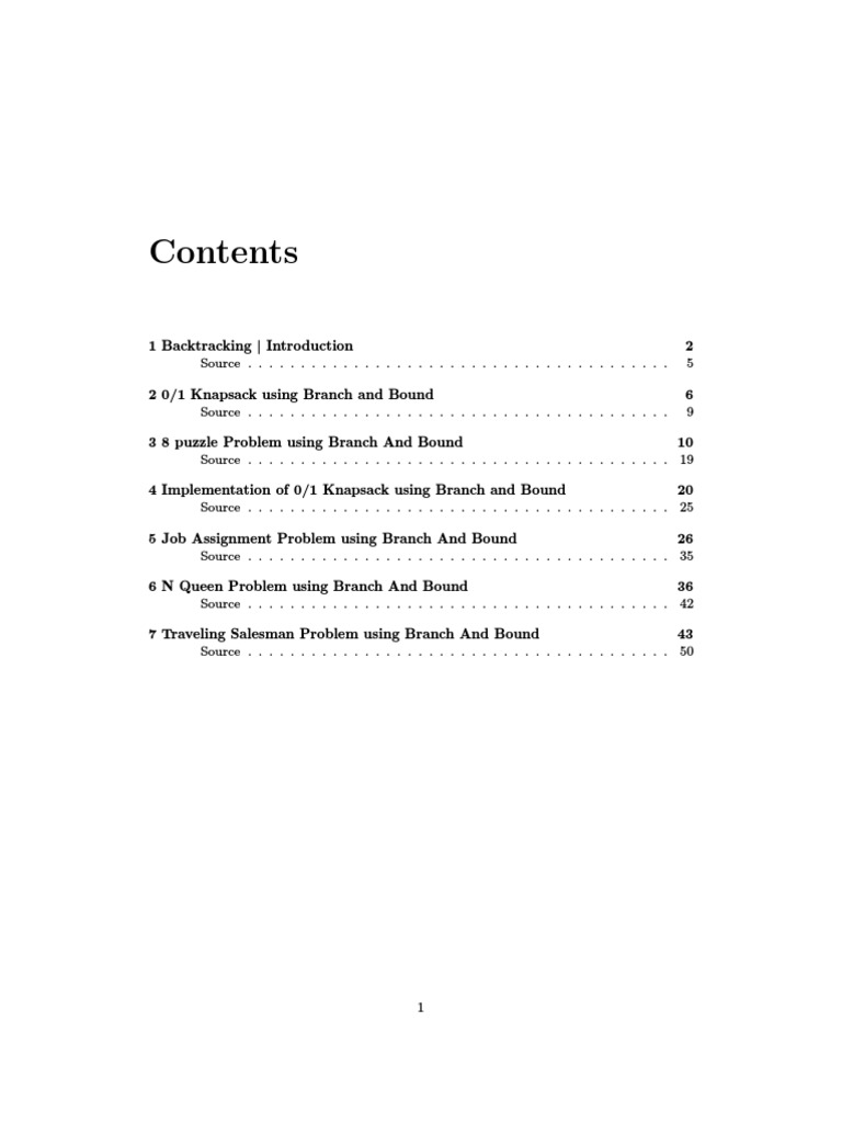 Branch and Bound | PDF | Matrix (Mathematics) | Time Complexity