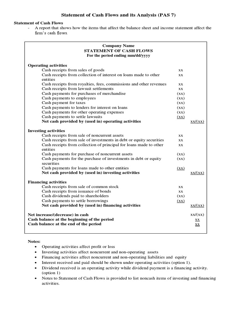 HANDOUT 2 Cash Flow Analysis | PDF | Cash Flow Statement | Expense