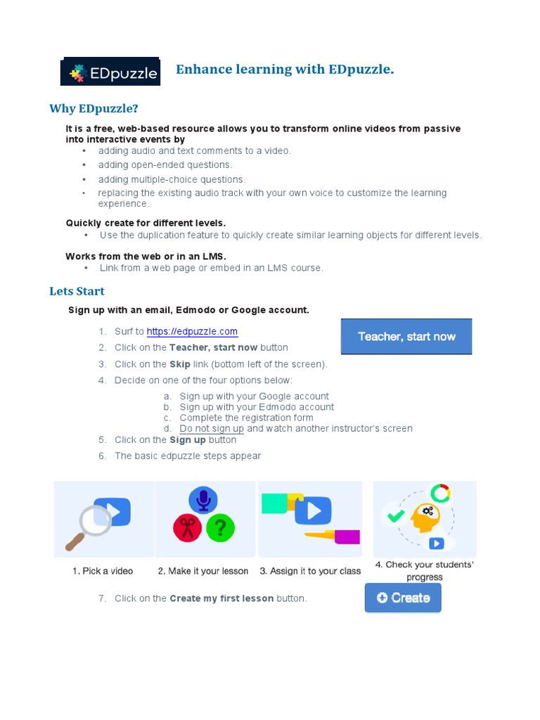 Features of Edpuzzle PDF | Download Free PDF | Quiz | World Wide Web