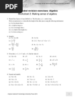 Past Papers Worksheet Estimation and Approximation IGCSE Mathematics ...