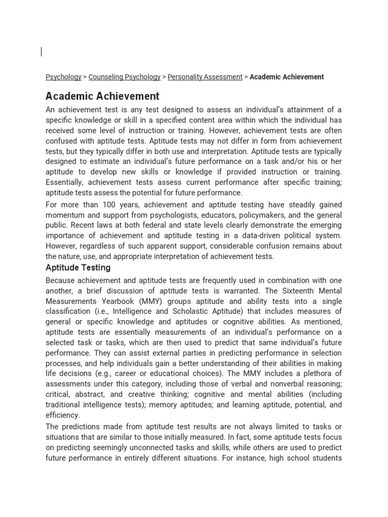 Psychology Counseling Psychology Personality Assessment Academic ...