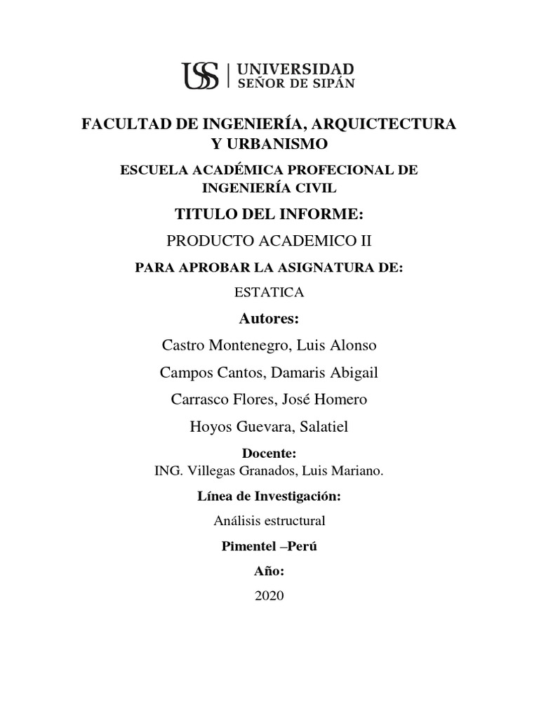 Producto Academico 02 - Estatica PDF | PDF