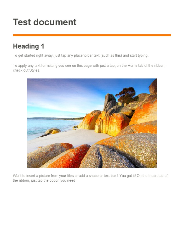 Test Document: Heading 1 | PDF