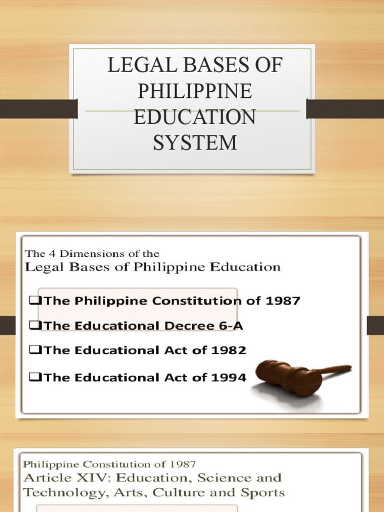 Legal Bases of Philippine Education System | PDF | Creativity | Curriculum