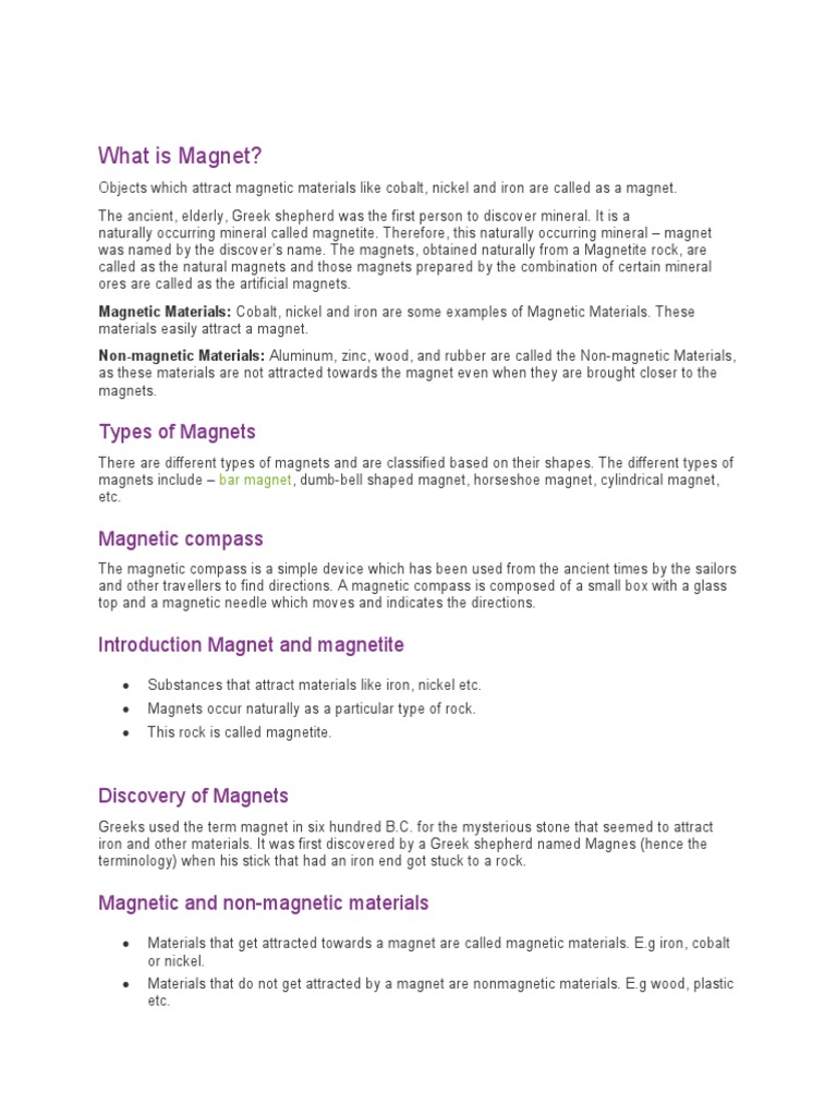 What Is Magnet | PDF | Magnet | Magnetism