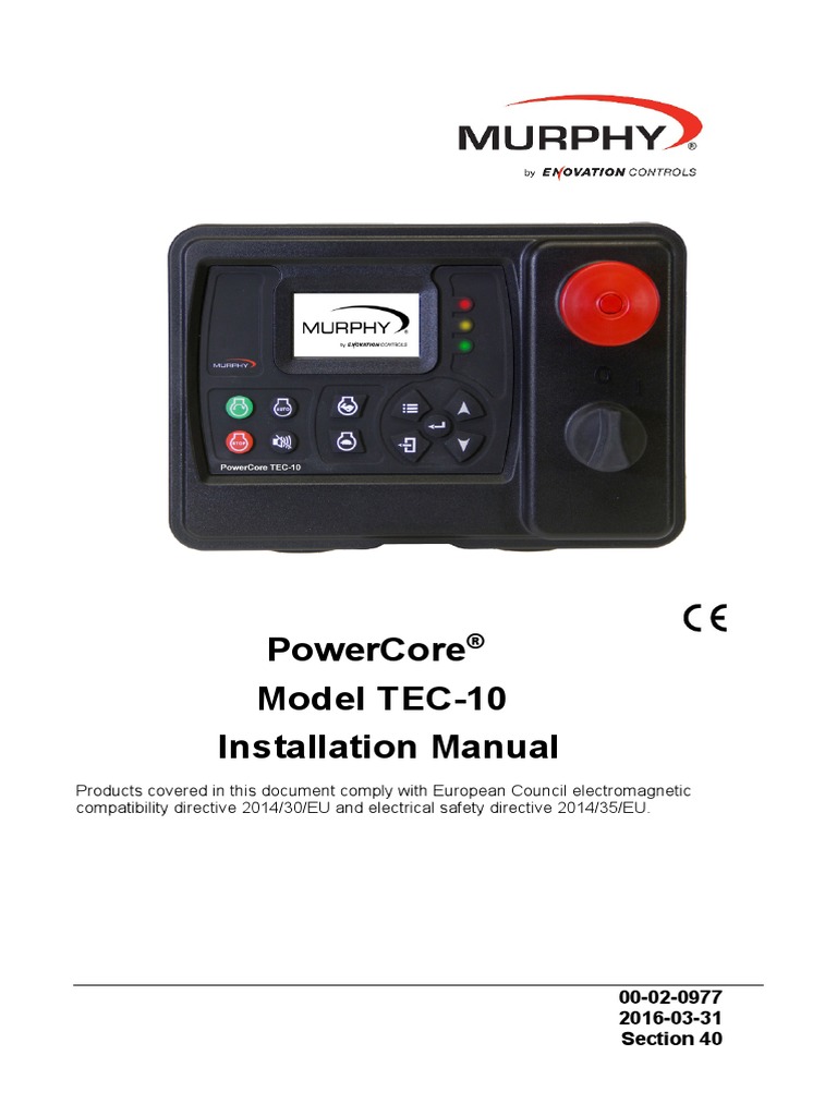 Powercore Model Tec-10 Installation Manual | PDF | Safety | Relay