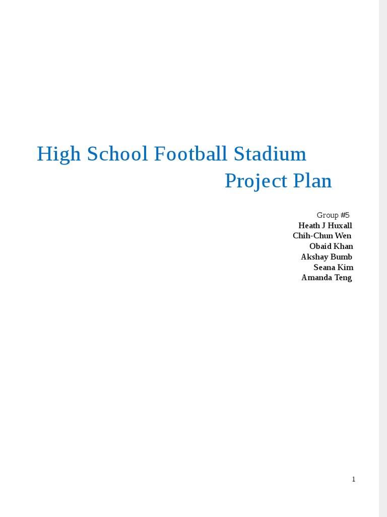 High School Football Stadium Project Plan | PDF | Public Toilet | Fire ...