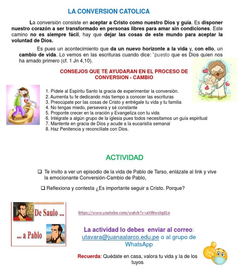 5 Pasos para la Conversión Católica | PDF | Religión y espiritualidad ...
