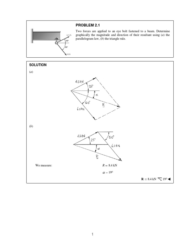 Resultant Forces Calculation Methods | PDF | Sine | Trigonometry