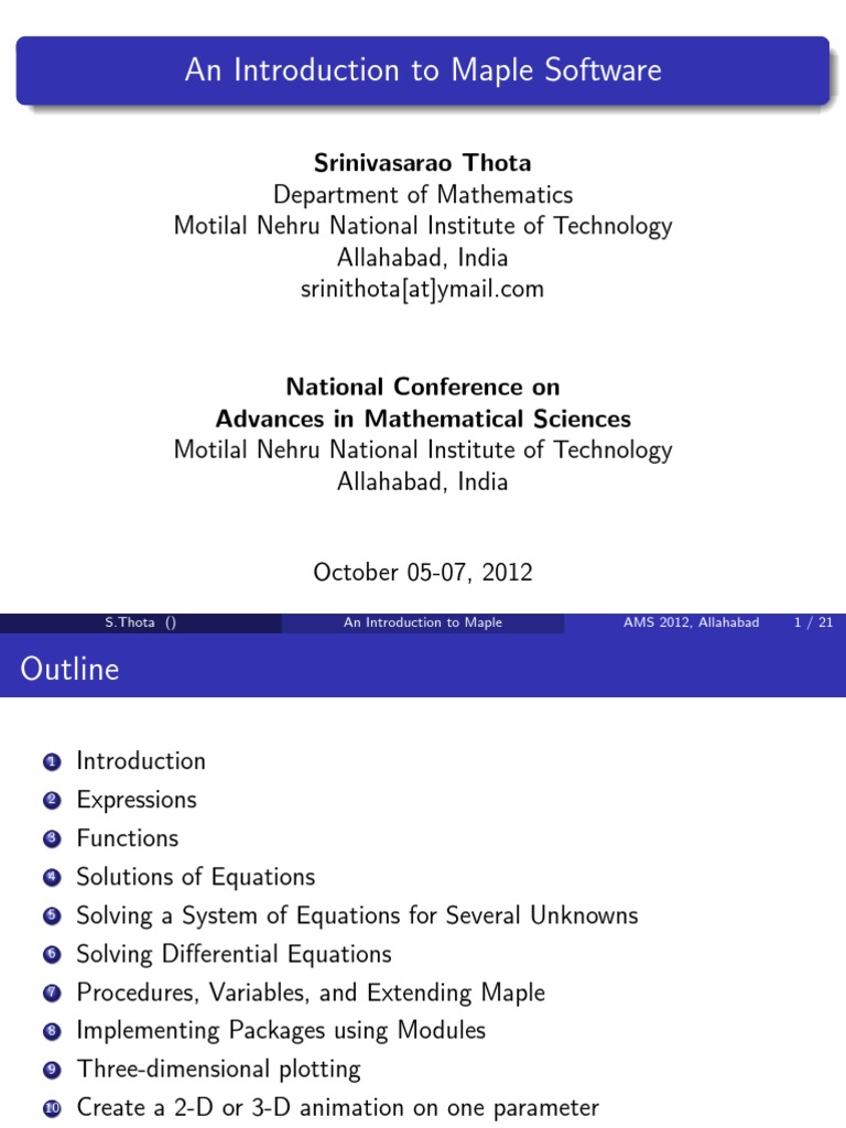 Maple Introduction | PDF | Software Engineering | Computer Programming