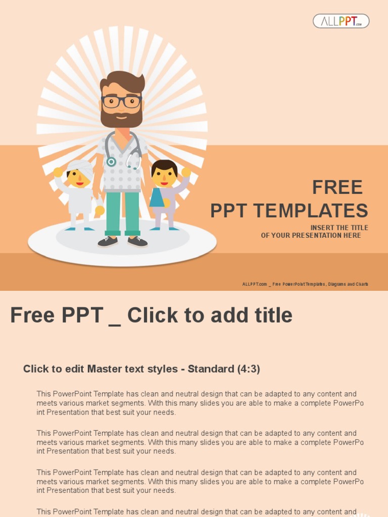 Doctor and Patients PowerPoint Templates Standard | PDF