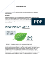 Dew Point Table | PDF | Humidity | Nature
