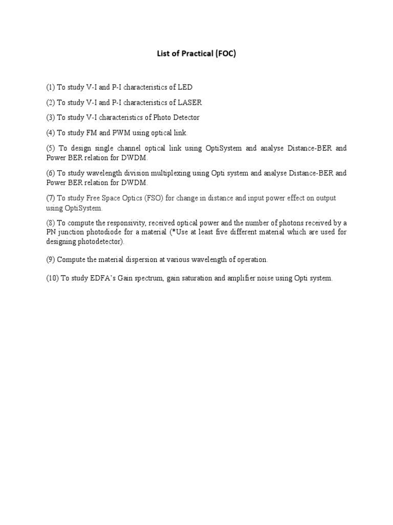List of Practicals FOC PDF | PDF