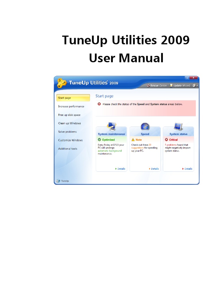 Tuneup Utilities 2009 en | PDF | Windows Registry | Installation ...