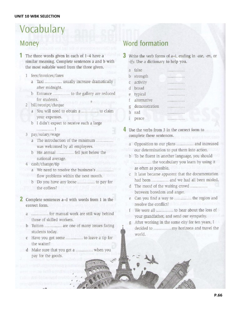 Workbook Unit 10 | PDF