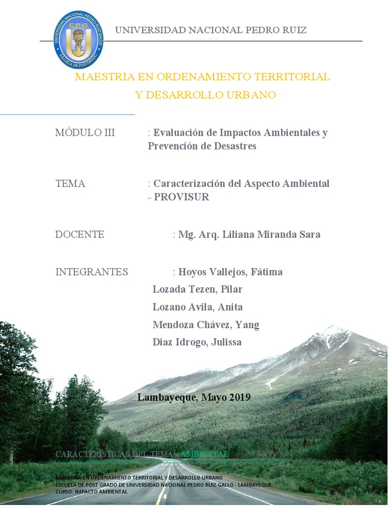 Informe Grupal - Aspecto Ambiental - Provisur | PDF | Entorno natural | Lima