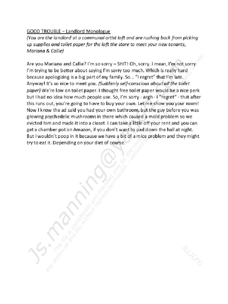 Comedy Monologues Pdf , Funny Male Comedy Monologues Free Solo Play ...