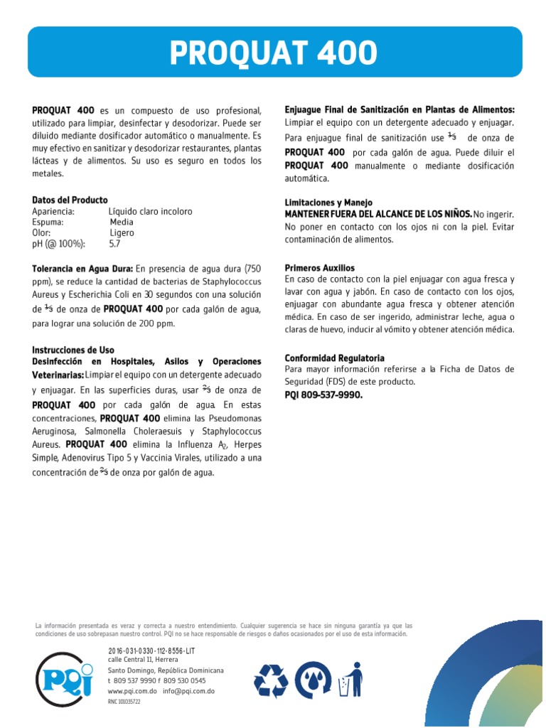 Proquat 400 - Literatura PDF | PDF