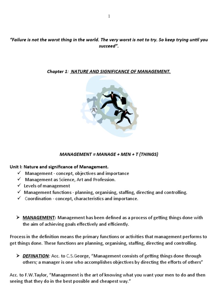 The Fundamentals of Management: Exploring the Nature, Significance ...