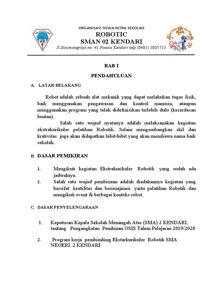 Proposal Robotik | PDF