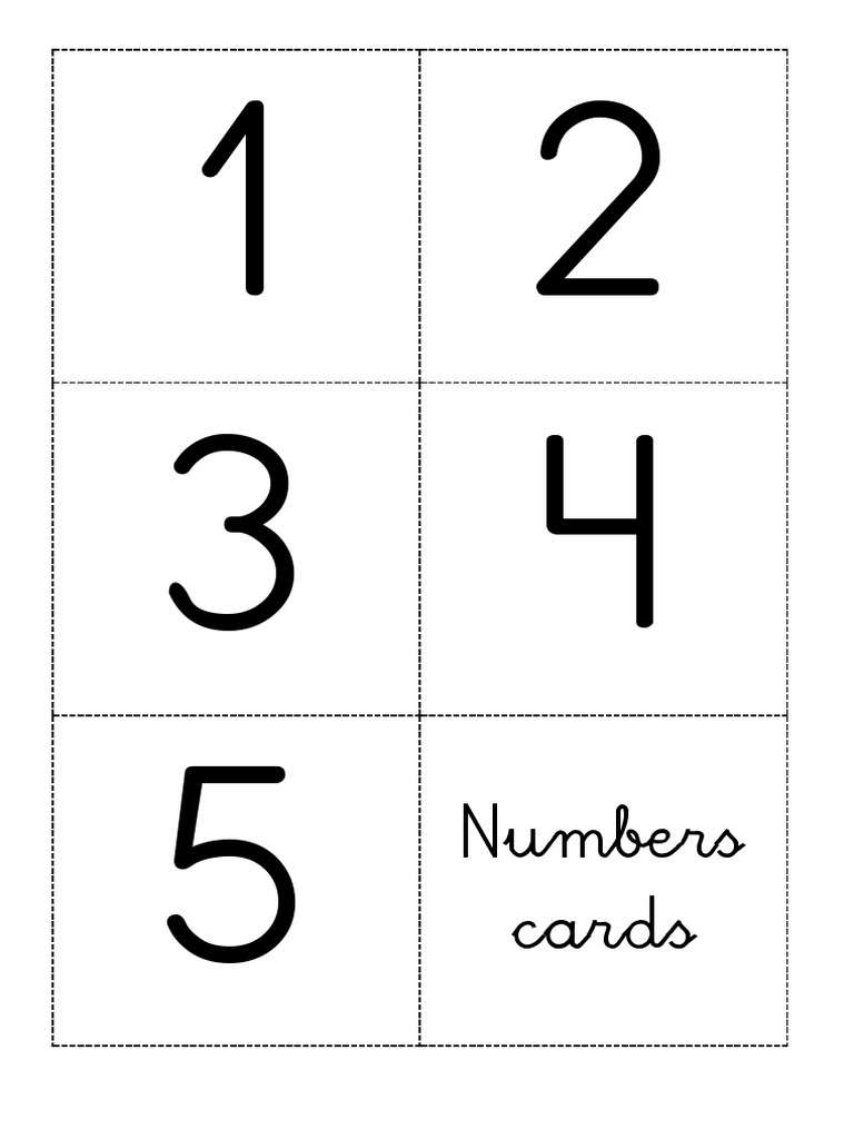 Number Cards | PDF
