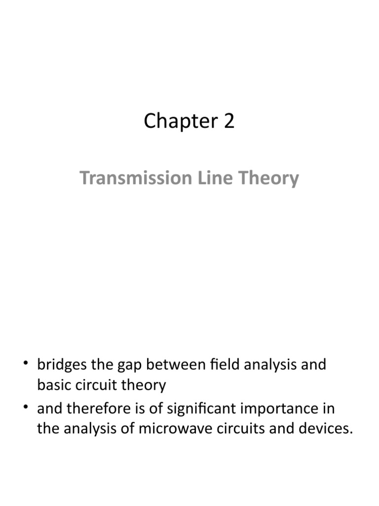 Transmission Line Theory | PDF | Transmission Line | Electrical Impedance