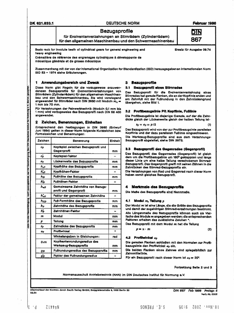 Din-867 (Engranajes) PDF | PDF