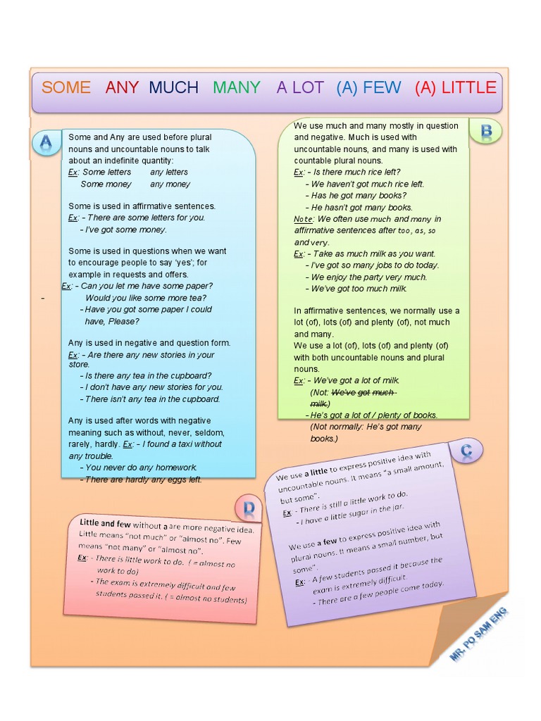 Quantifiers Schede | PDF | Noun | Plural