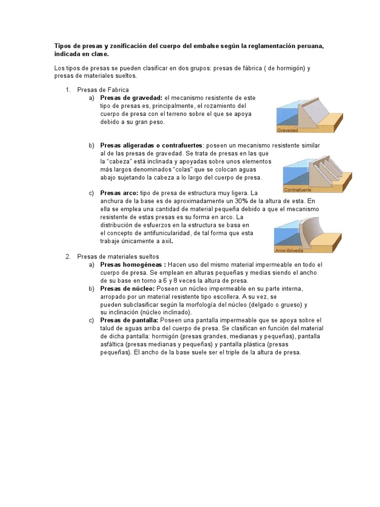 Tipos de Presas | PDF