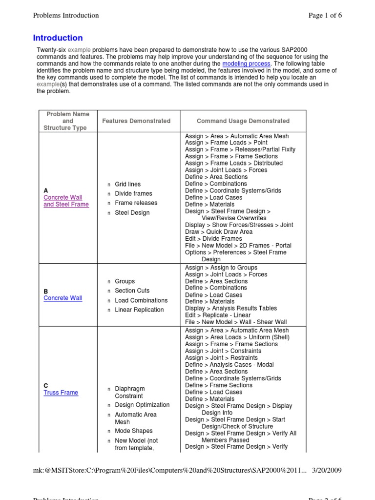 Sap Examples | PDF | Beam (Structure) | Stress (Mechanics)