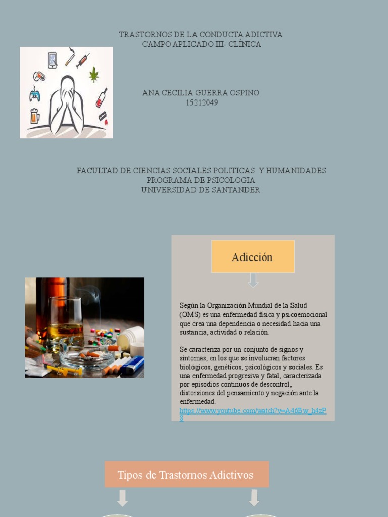 Diapositivas Del Trastornos en Conductas Adictivas | PDF | La dependencia de sustancias ...