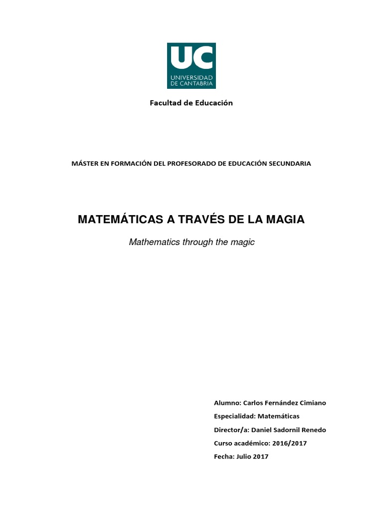 Magia Matematica | PDF | Heurístico | Enseñanza de matemática