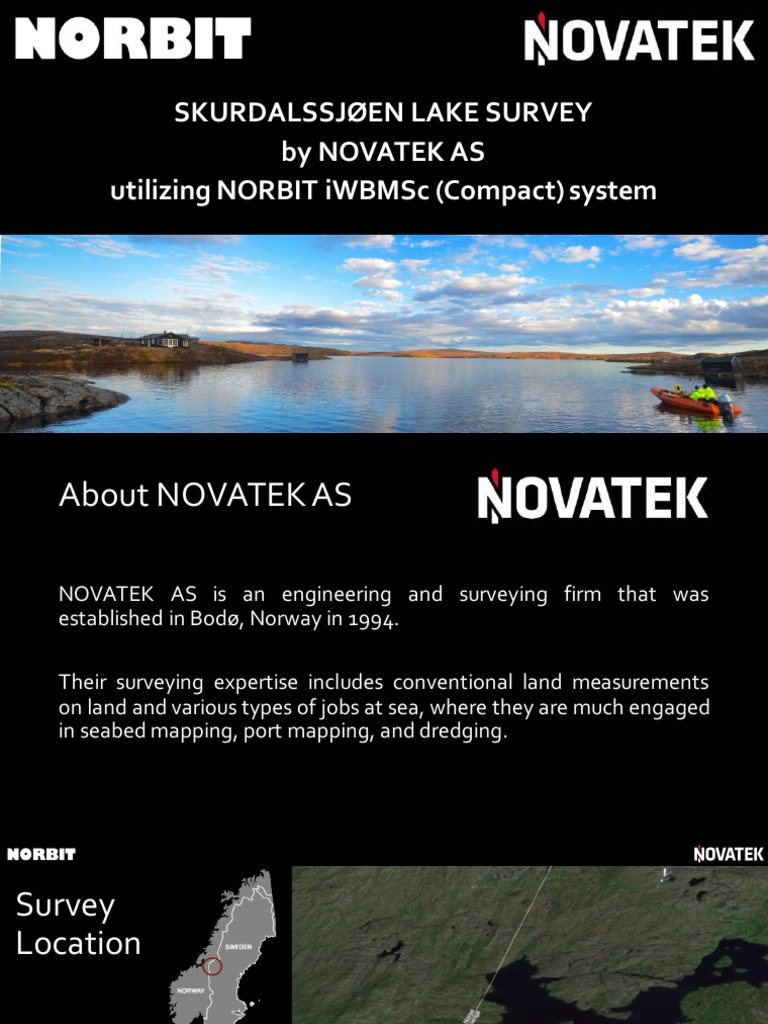 Skurdalssjøen Lake Survey by Novatek As Utilizing Norbit Iwbmsc ...