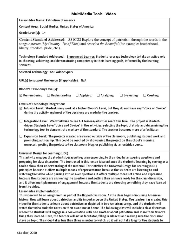 m11 Multimedia Video Lesson Idea Template | PDF | Multimedia ...