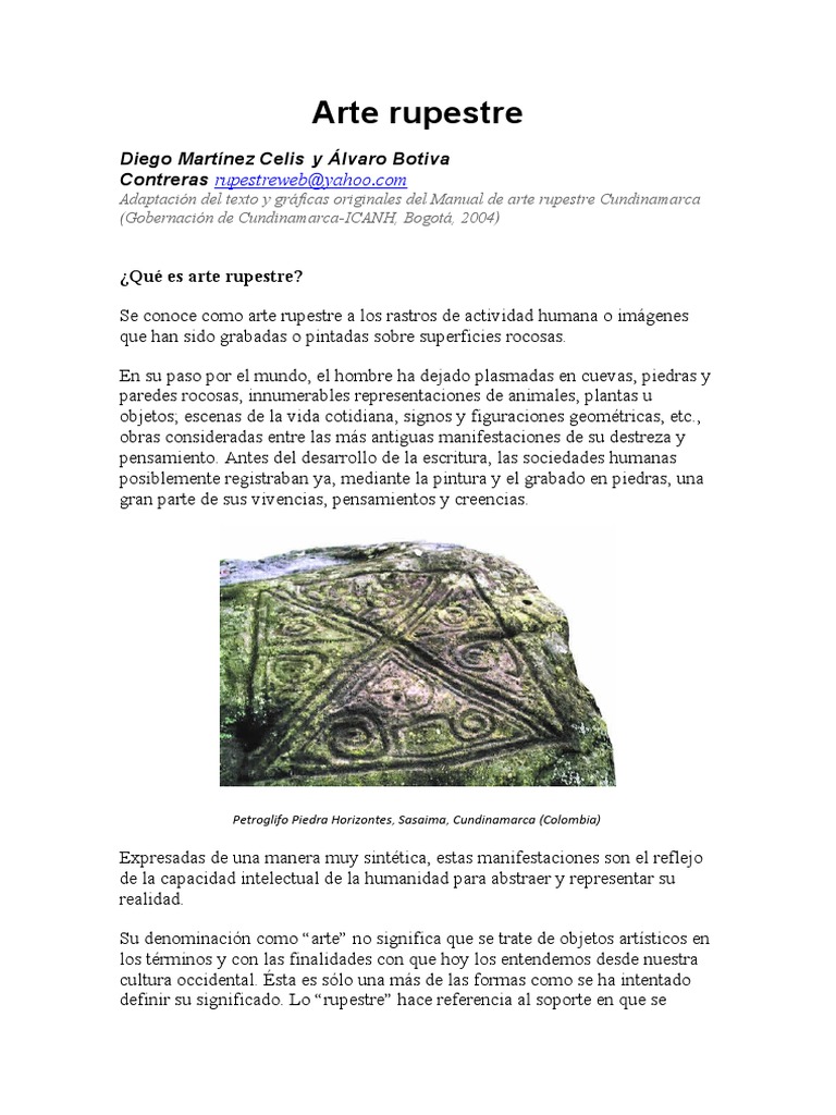 Arte Rupestre Alvaro Botiva y Diego Martinez | PDF | Pinturas | Science