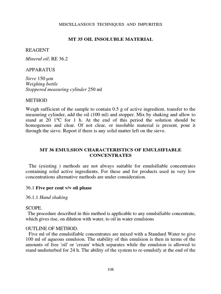 Emulsion Stability Test | PDF | Emulsion | Physical Chemistry
