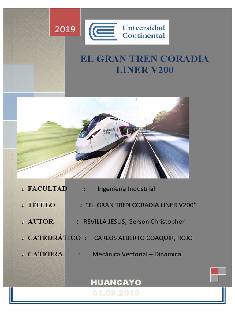 Producto Academico 1 Gerson Christopher Revilla Jesus | PDF | Tren | Material rodante