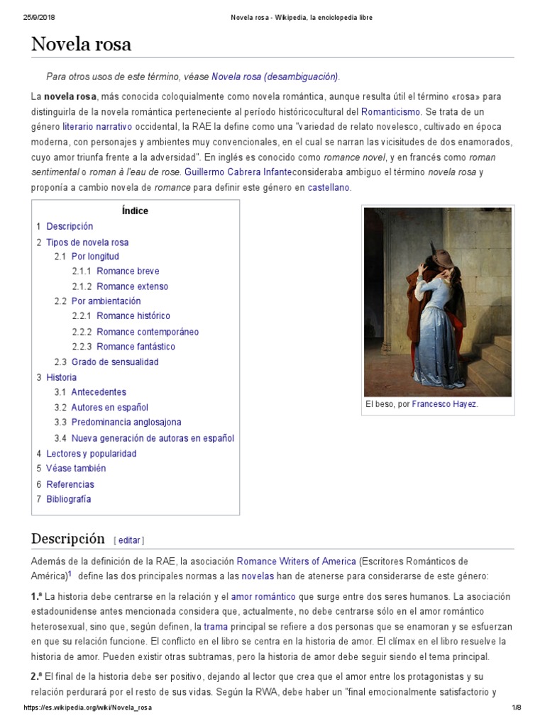 Novela Rosa - Wikipedia, La Enciclopedia Libre | PDF | Novelas de ...