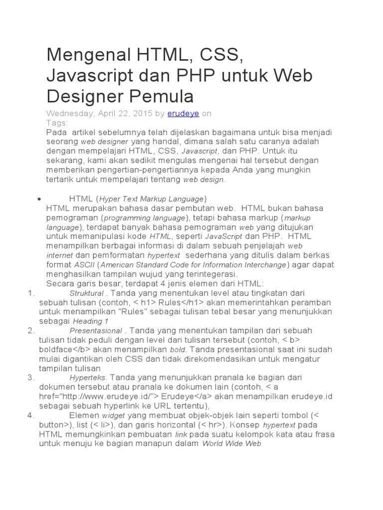 Mengenal HTML | PDF