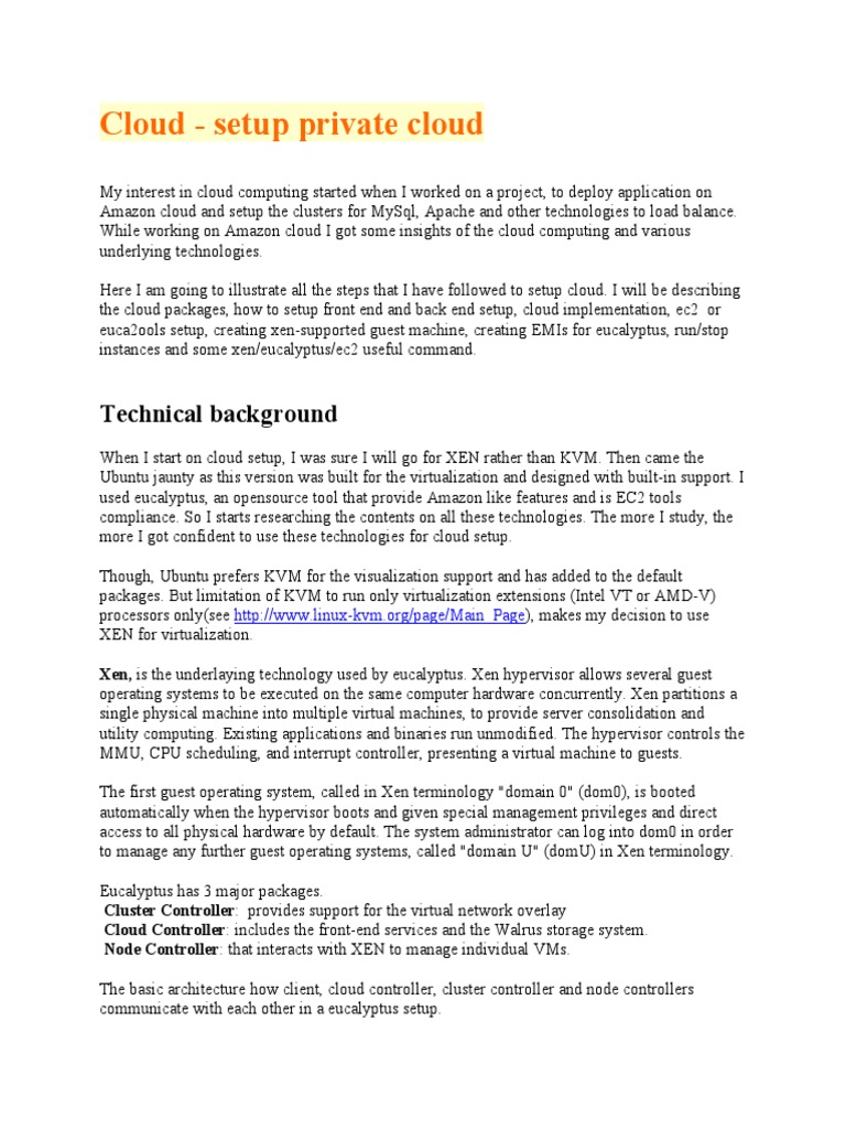 Setting A Private Cloud | PDF | Cloud Computing | Ip Address