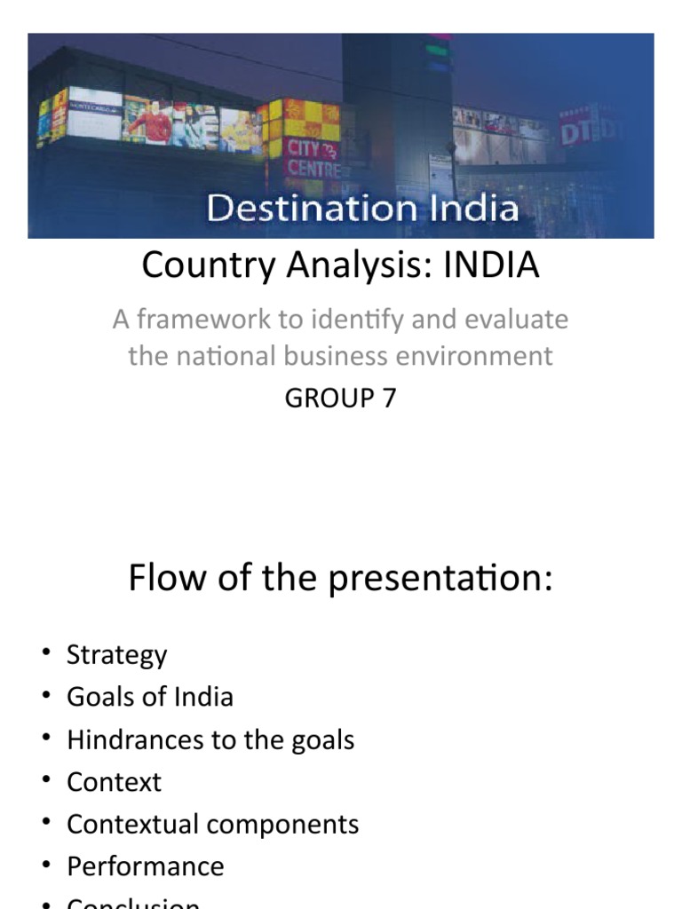 Country Analysis: INDIA: A Framework To Identify and Evaluate The ...